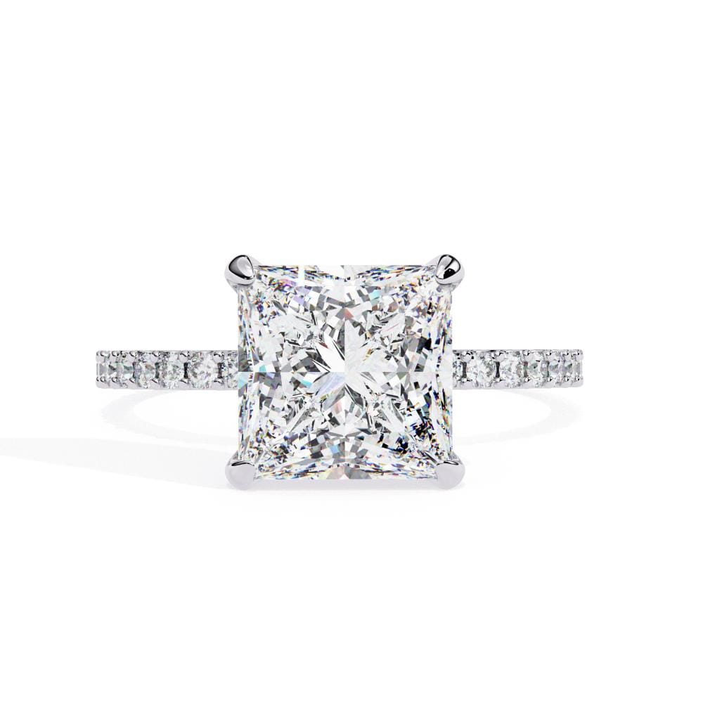 Princess Cut Hidden Halo Ring – Elegant & Timeless | KRK Jewels